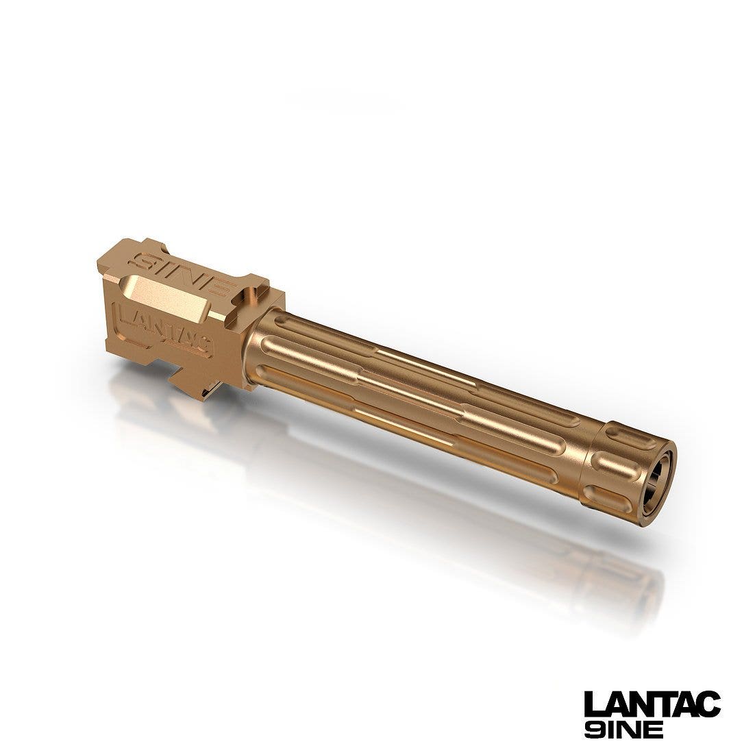 Lantac 9INE Glock 17 Fluted Threaded Barrel, Bronze