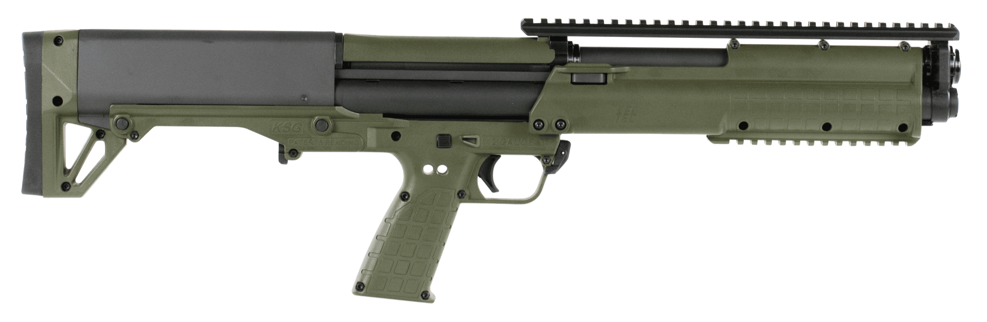 Kel-Tec KSG Shotgun, 18.50" Barrel, 12+1 Dual Tube Magazine, OD Green, 12GA