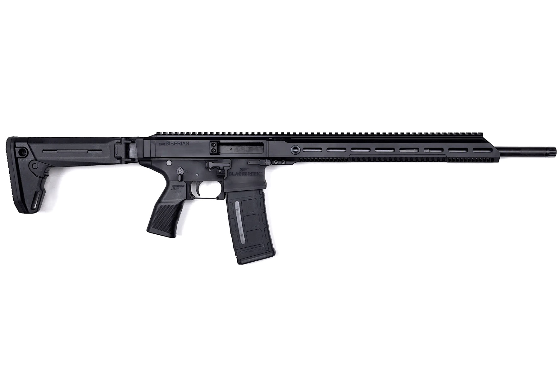 Black Creek Labs, SRV2 Siberian, 18.6" Barrel, Black, 223 Wylde