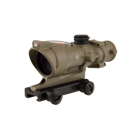 Trijicon ACOG 4x32 5.56 Red Crosshair Ballistic Reticle, TA51 Mount, Tan
