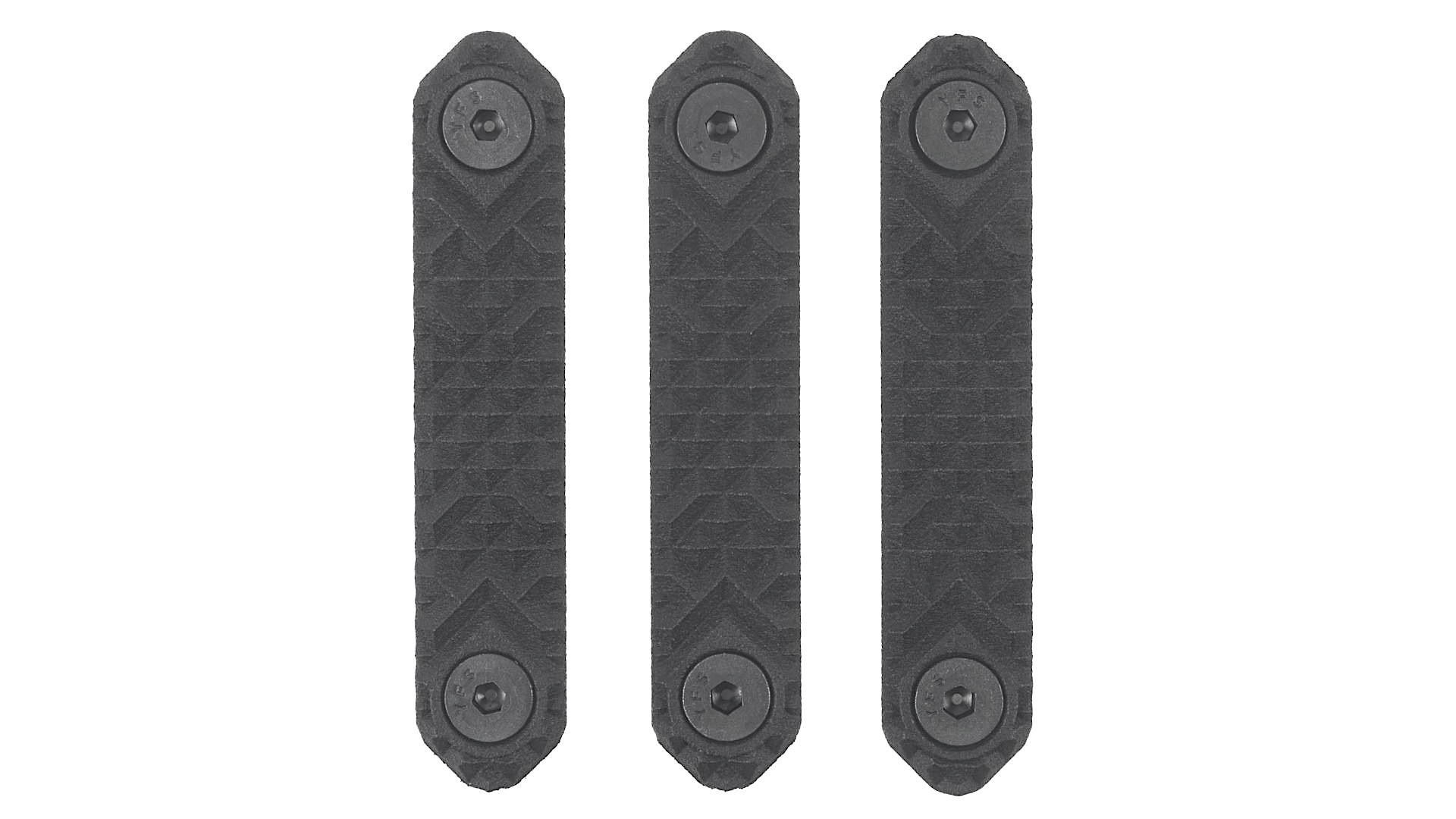 Drew Meyer Defense, MRC-2 Knurled M-Lok Rail Cover, 2 Slot, Black, 3 Pack