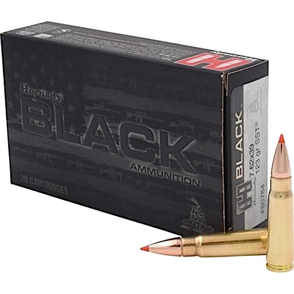 Hornady Ammo, 7.62X39 123 Grain SST, BLACK, 20 Rounds