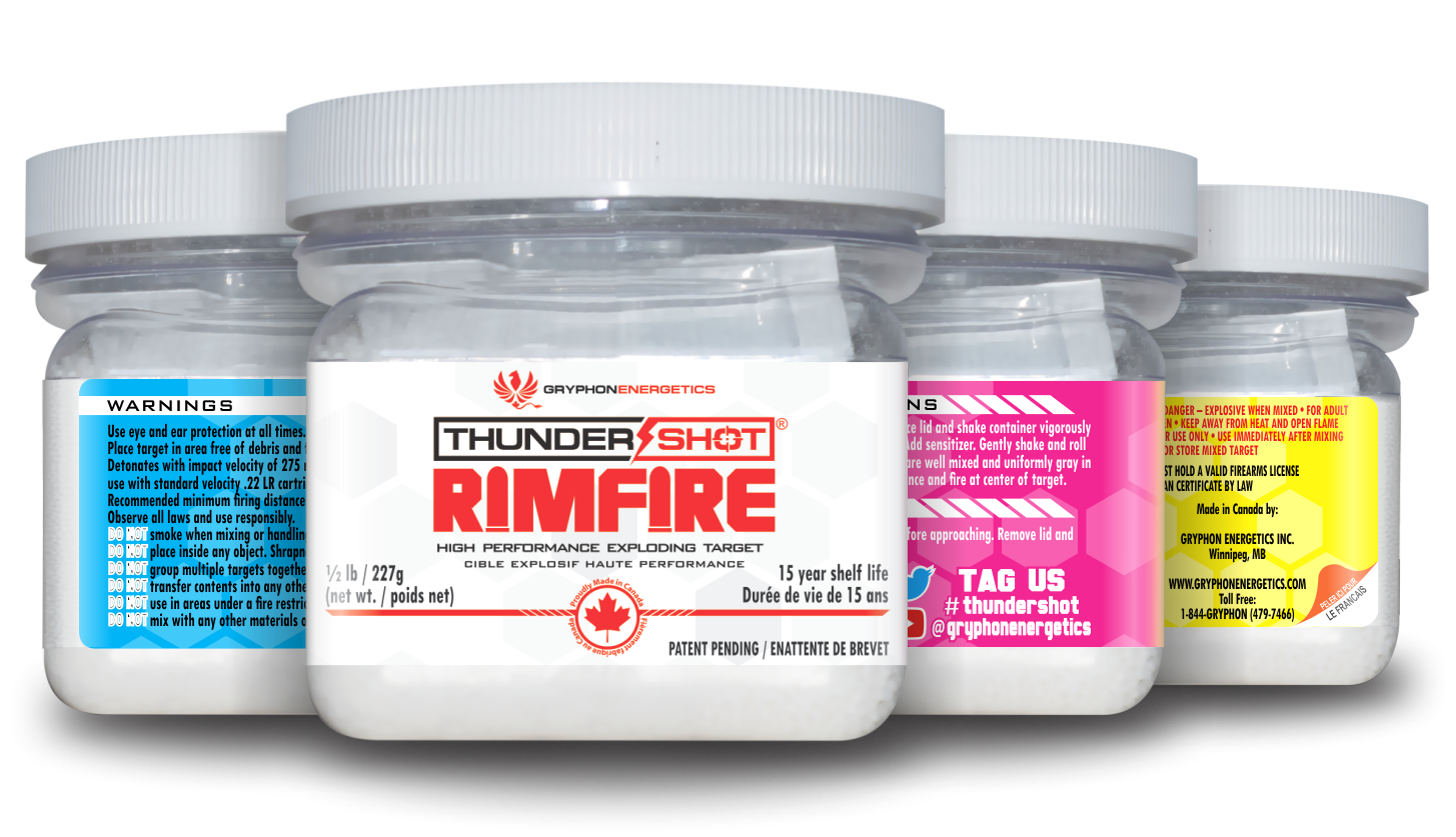 Gryphon Energetics Thundershot Rimfire, Binary Exploding Target, 1/2 Lb